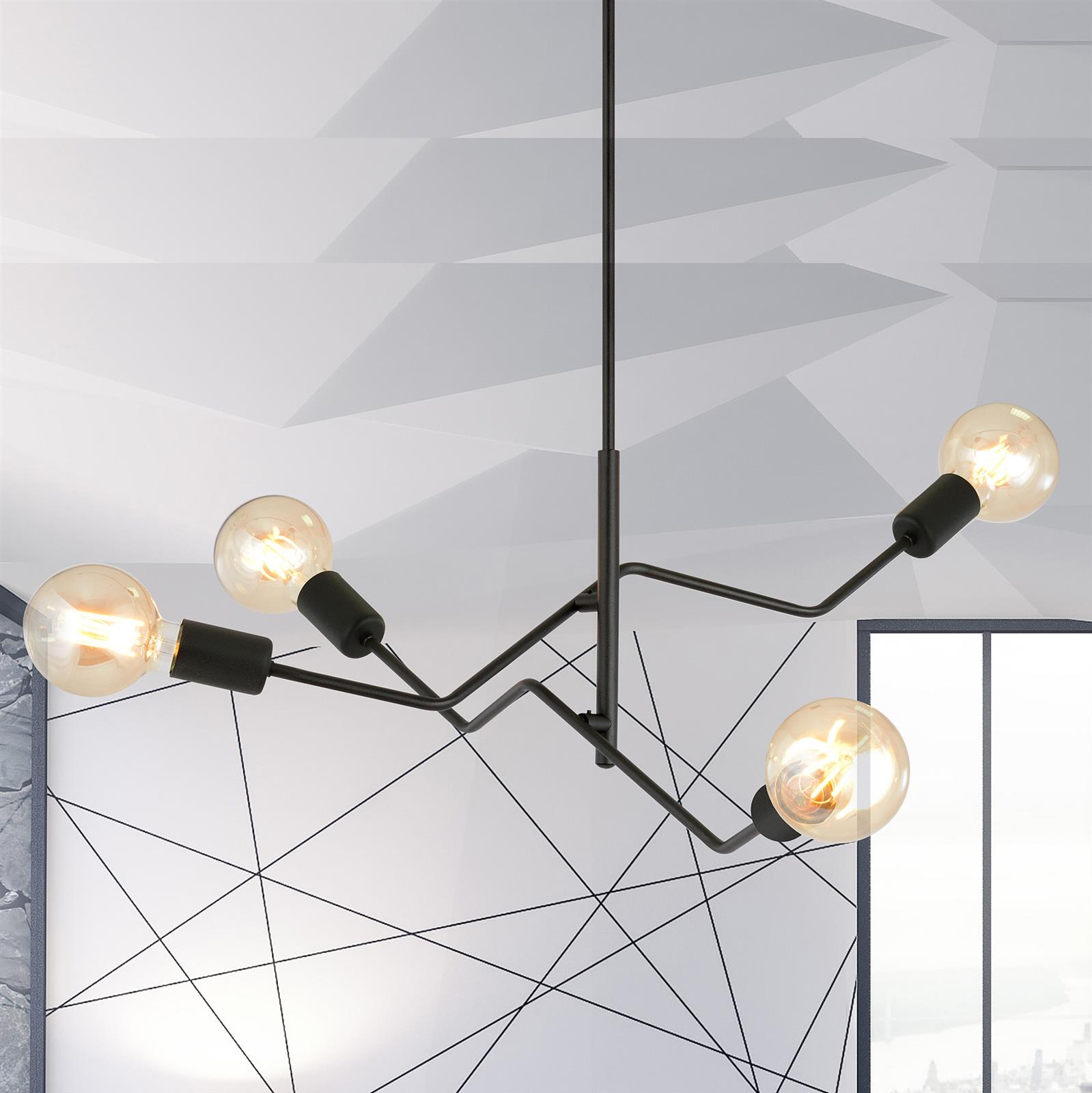 FRIX 4 BLACK 1126/4 nowoczesna lampa sufitowa żyrandol design ...
