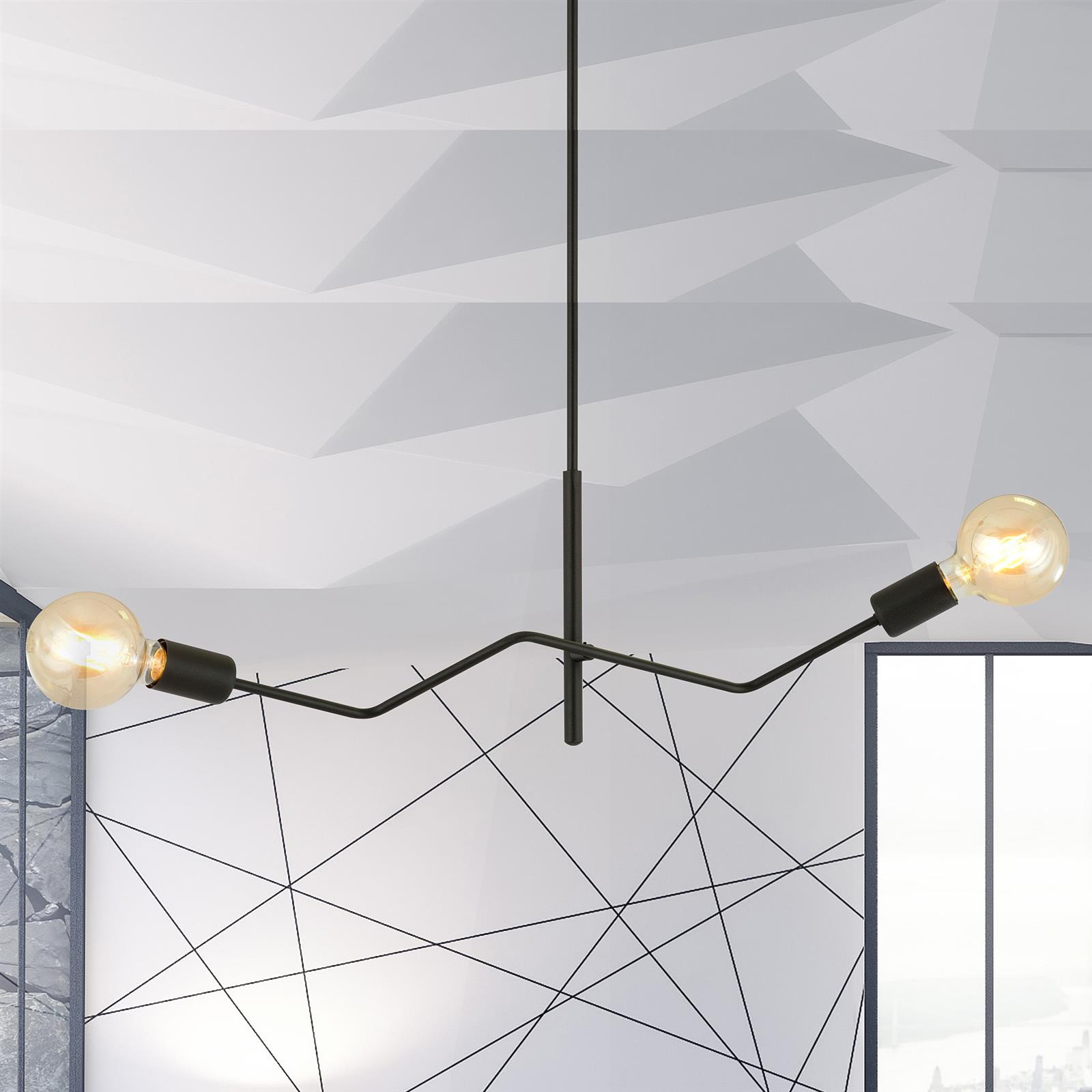 FRIX 2 BLACK 1126/2 nowoczesna lampa sufitowa żyrandol design ...